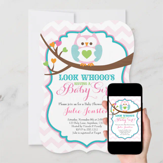 Owl Baby Shower Invitation | Zazzle