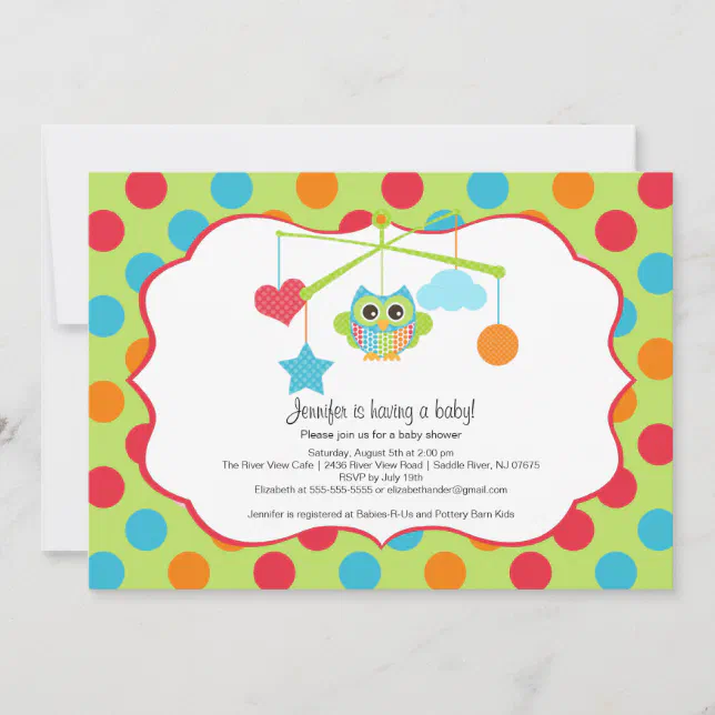 Owl Baby Shower Invitations | Zazzle