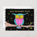 Owl Back-to-School Night Postcard Template | Zazzle