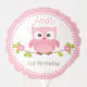 Owl Birthday Balloon (Pink for Girls) | Zazzle