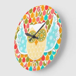Owl Boheme White Owl Clock | Zazzle