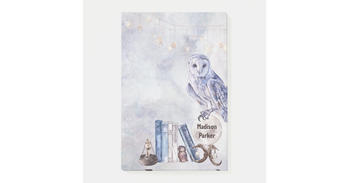 Owl & Books Post-it Notes | Zazzle