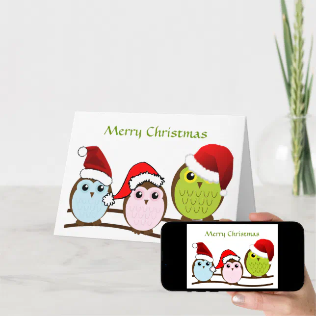 Owl Christmas Card | Zazzle