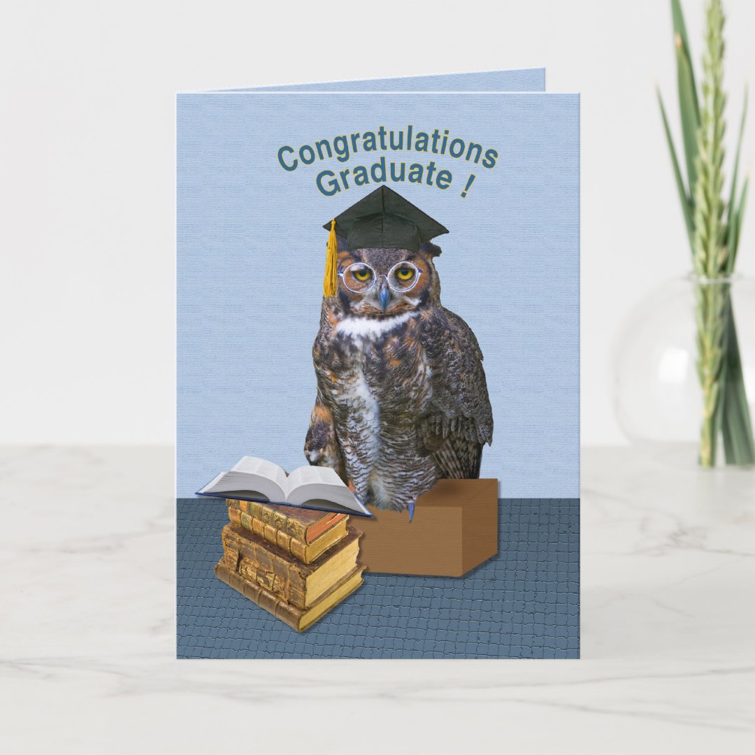 Owl Congratulations Graduate Card | Zazzle