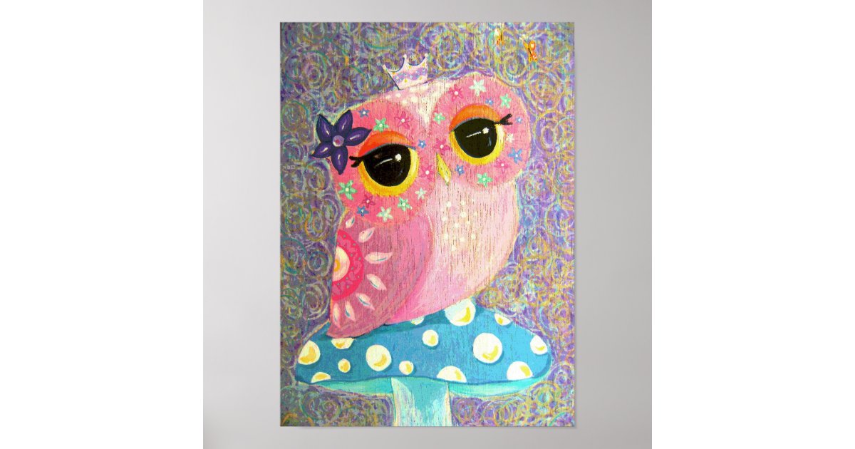 Owl Fairy Princess Poster | Zazzle