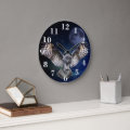 Owl in Flight Large Clock | Zazzle