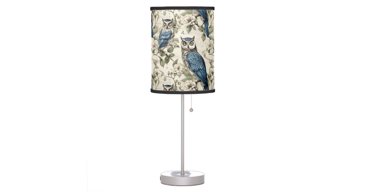 Owl Lamp Shade Ephemera Pattern Digital | Zazzle