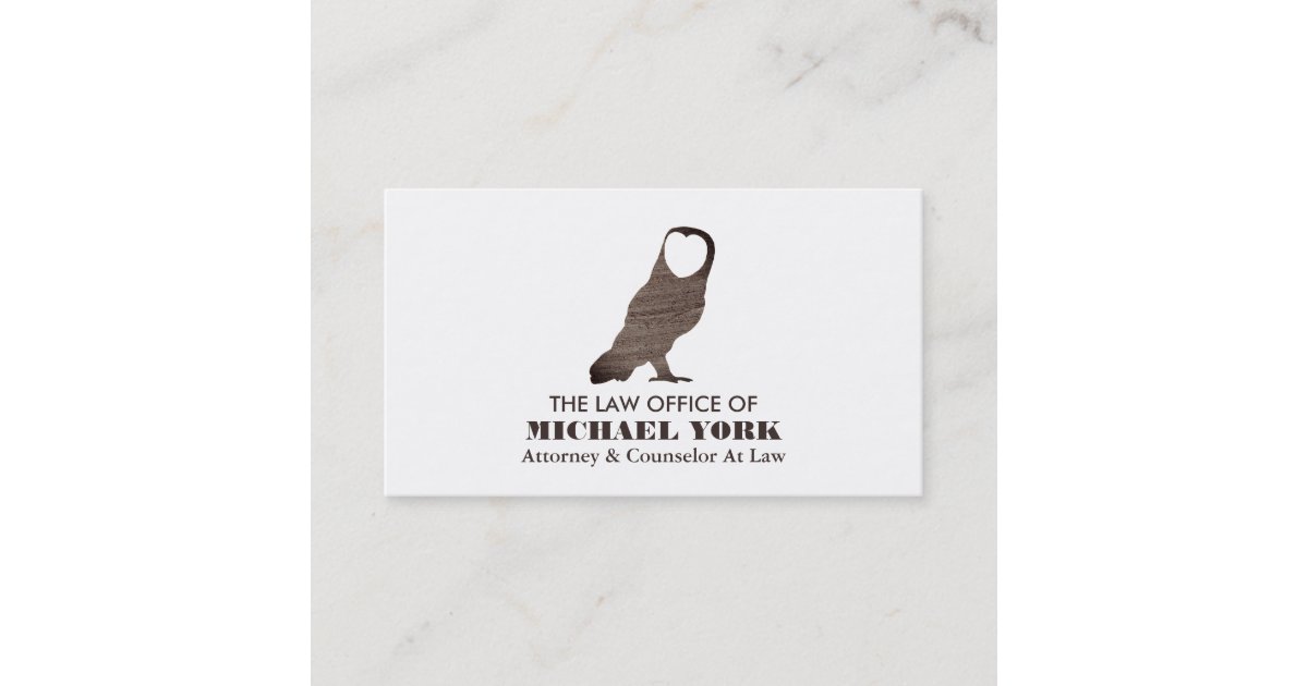 Owl Logo, Legal Professional Business Card | Zazzle
