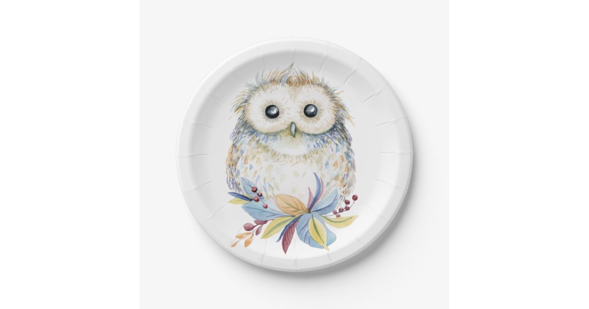 Owl Paper Plates | Zazzle