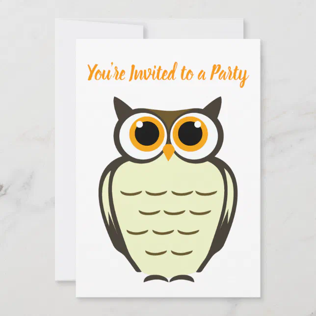 Owl Party Invitation | Zazzle
