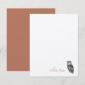 Owl Personalized Note Card | Zazzle