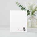 Owl Personalized Note Card | Zazzle