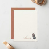 Owl Personalized Note Card | Zazzle