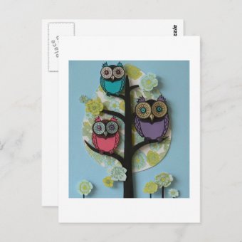 owl postcard | Zazzle