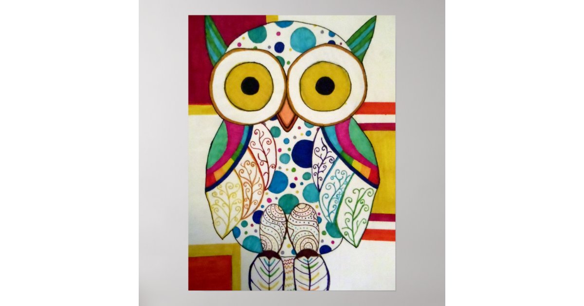 Owl poster | Zazzle