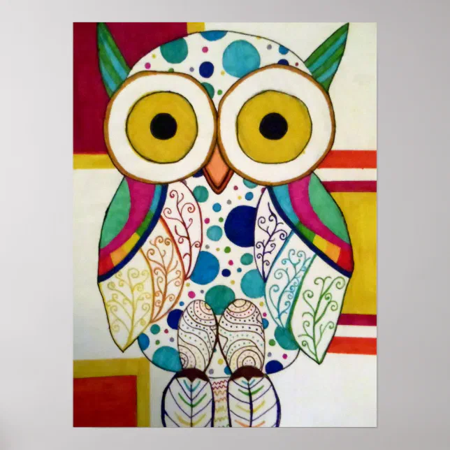 Owl poster | Zazzle