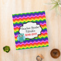 Owl Rainbow Chevron Custom Teacher Binder | Zazzle