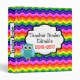 Owl Rainbow Chevron Custom Teacher Binder | Zazzle