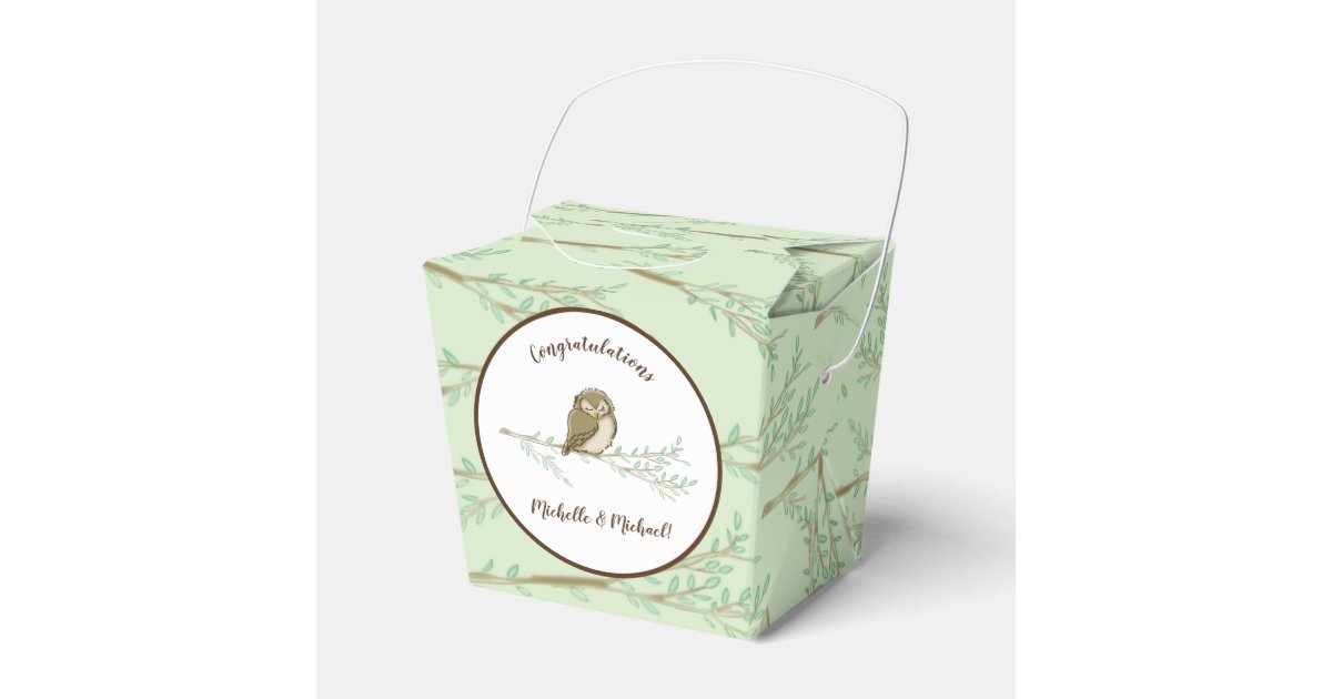 Owl Woodland Animal Baby Shower Favor Boxes | Zazzle