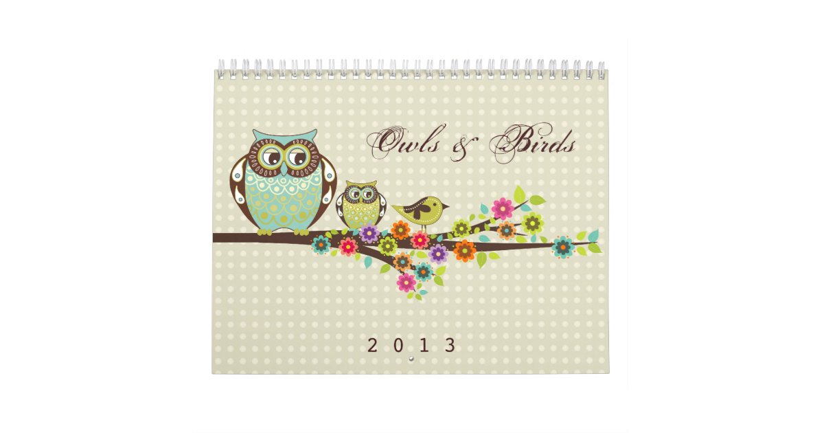 Owls & Birds Calendar | Zazzle