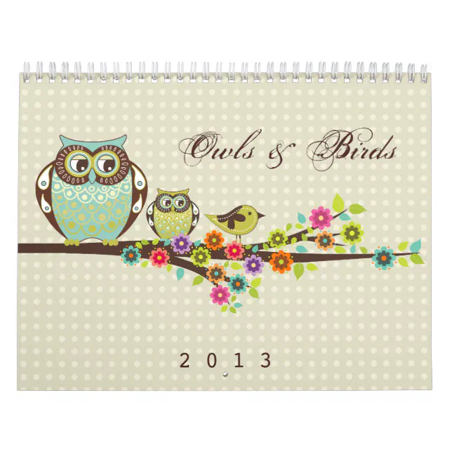 Owls & Birds Calendar | Zazzle