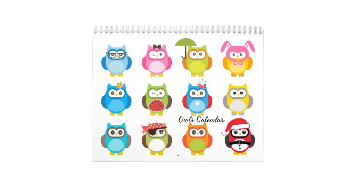 Owls Calendar | Zazzle