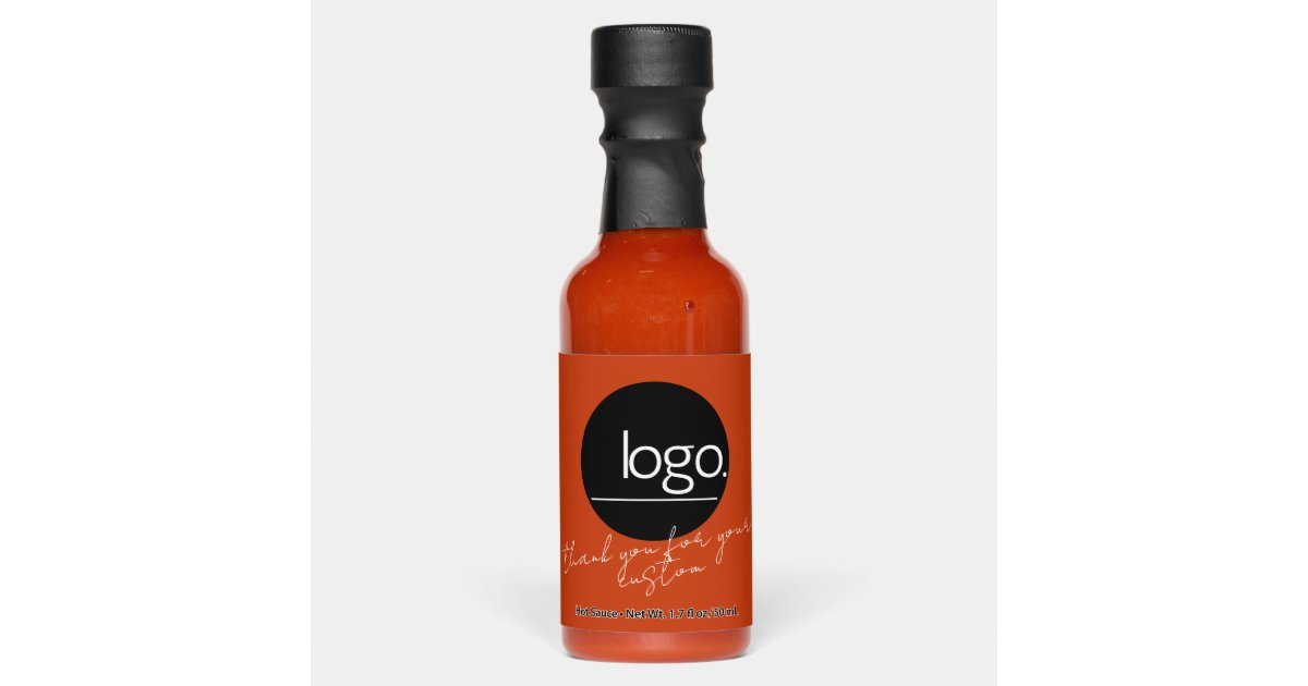 OWN LOGO BRANDED PROMOTIONAL RED CUSTOMER GIFT HOT SAUCES | Zazzle