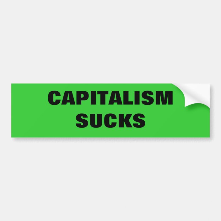 #OWS CAPITALISM SUCKS BUMPER STICKER | Zazzle.com