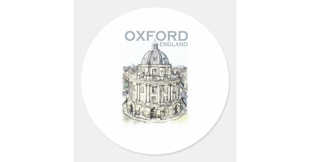 Oxford England Classic Round Sticker | Zazzle