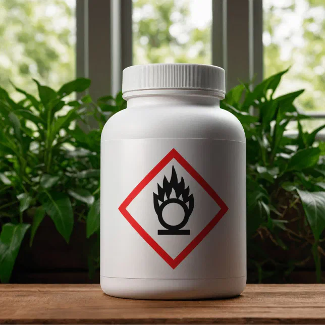 Oxidising COSHH Sticker | Zazzle
