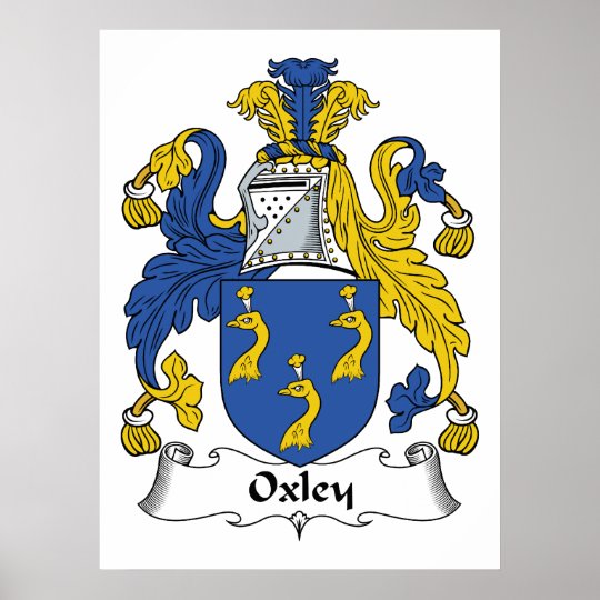 Oxley Family Crest Poster | Zazzle.com