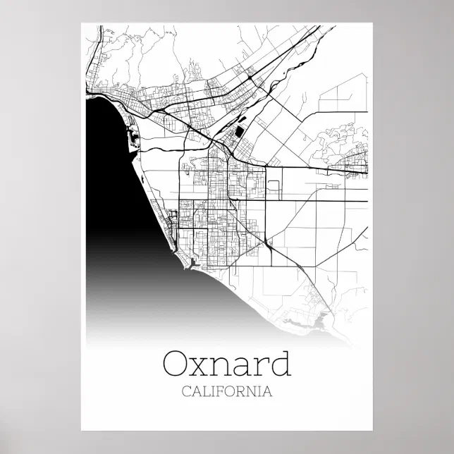 Oxnard Map - California - City Map Poster | Zazzle