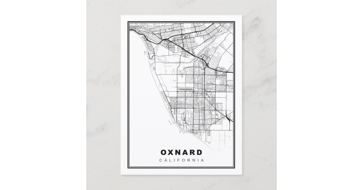 Oxnard Map Postcard | Zazzle