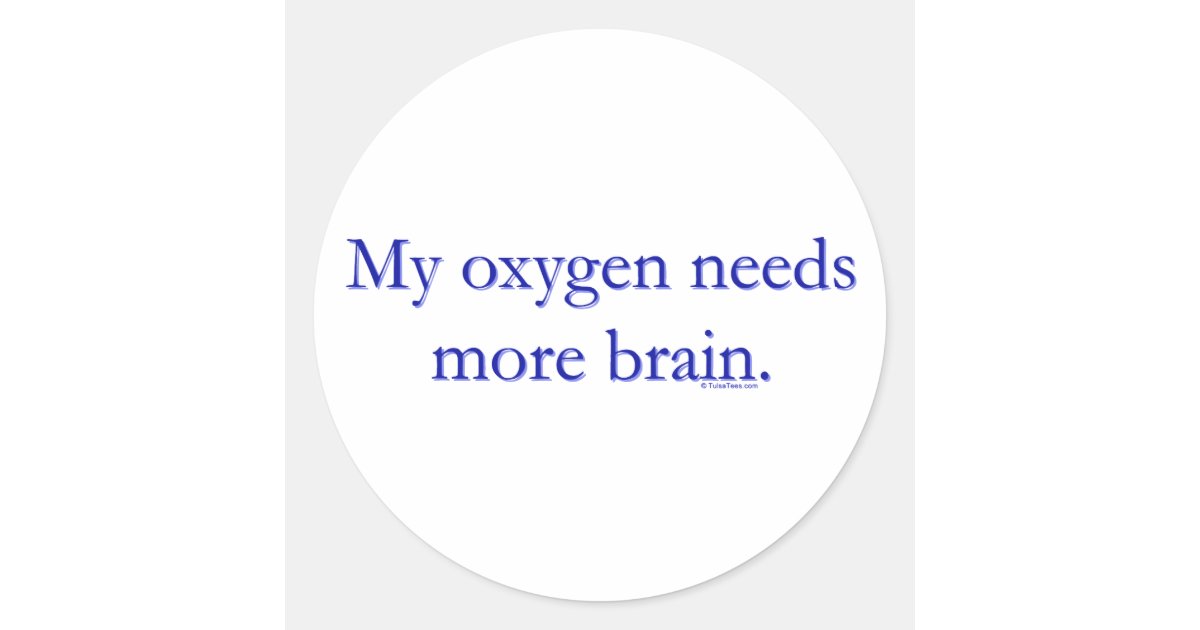 Oxy Brain Classic Round Sticker | Zazzle