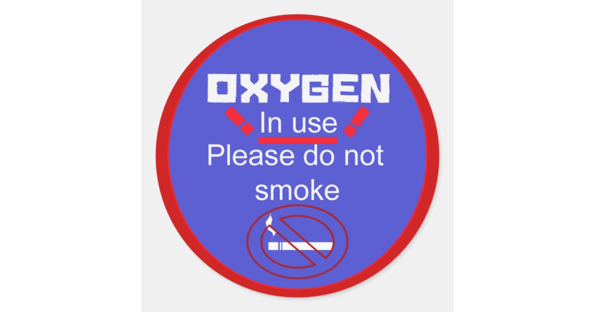 oxygen alert classic round sticker | Zazzle