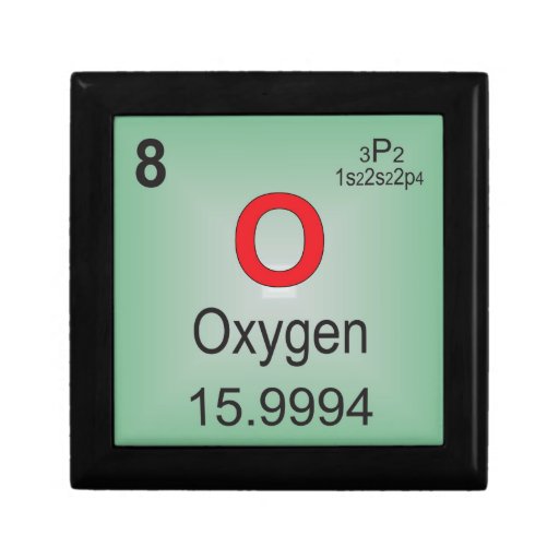 Oxygen Individual Element of the Periodic Table Trinket Boxes | Zazzle