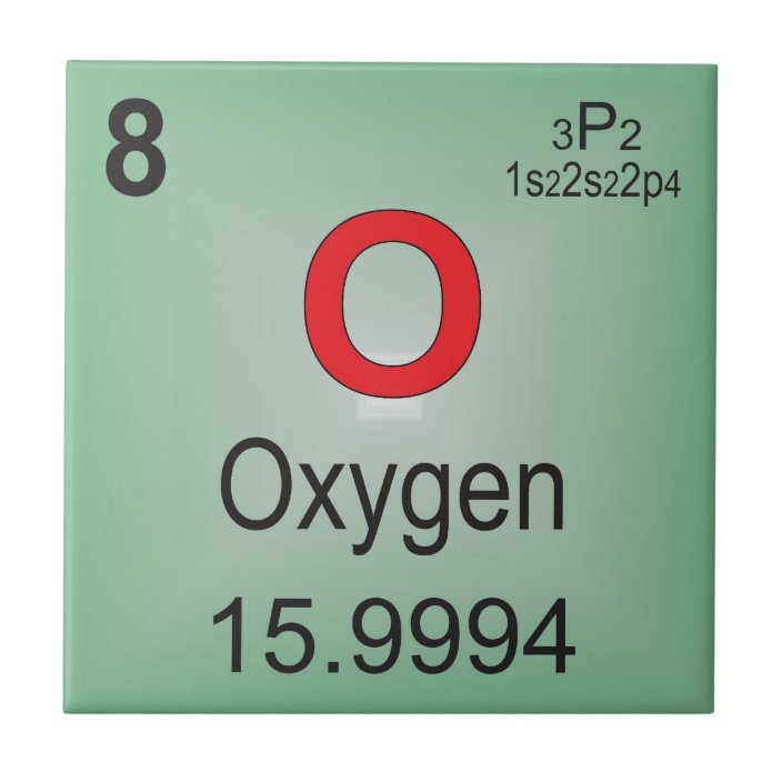 Oxygen Individual Element of the Periodic Table Tile | Zazzle.com
