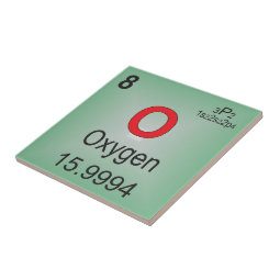 Oxygen Individual Element of the Periodic Table Tile | Zazzle