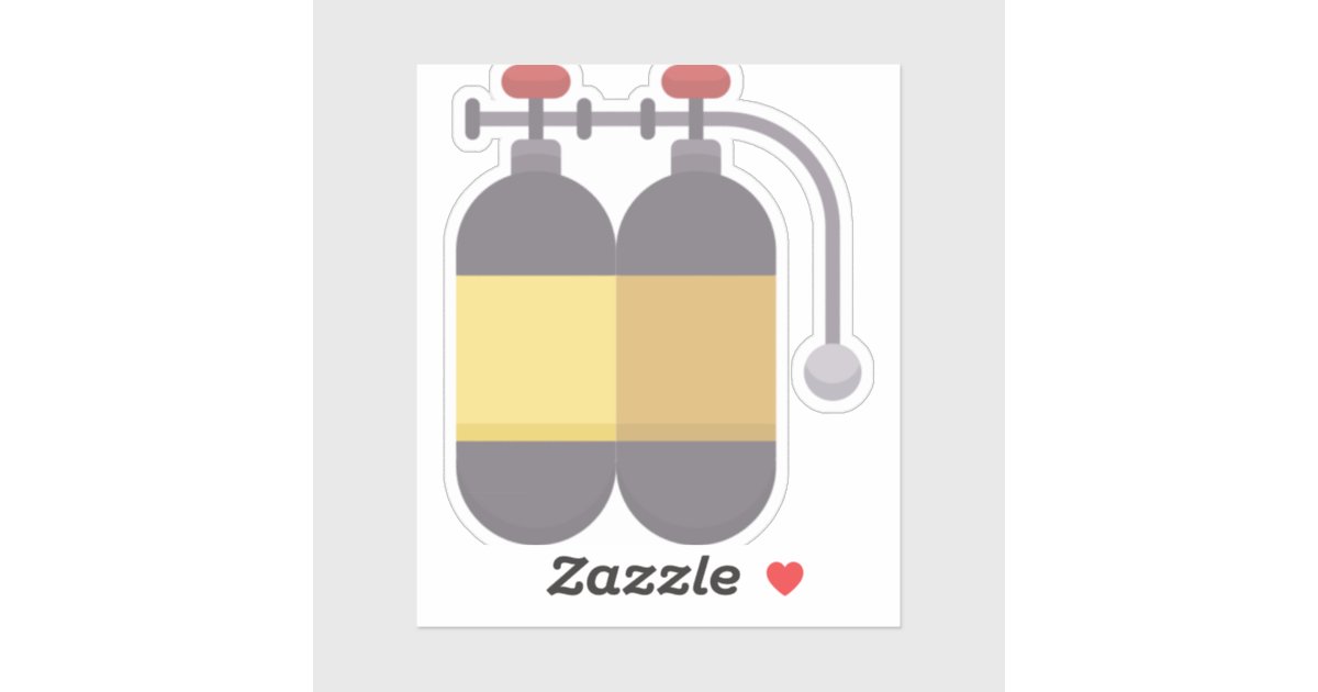 Oxygen tank - scuba tank sticker | Zazzle
