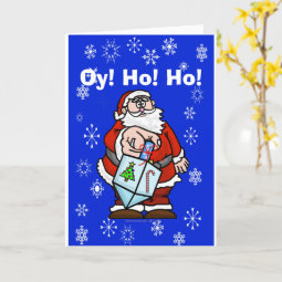 Oy Oy Oy Chrismukkah Greeting Card | Zazzle