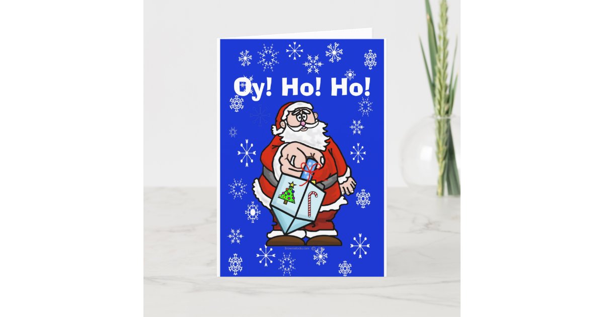 Oy Oy Oy Chrismukkah Greeting Card | Zazzle