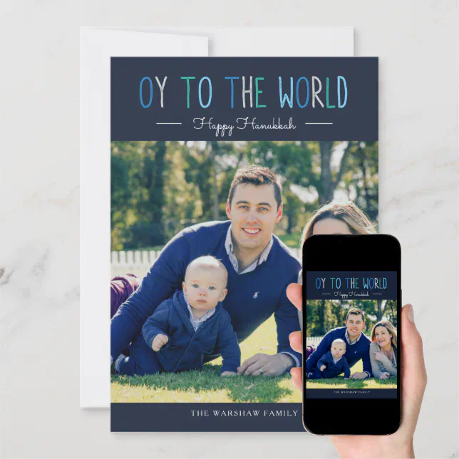 Oy to the World Holiday Card | Zazzle