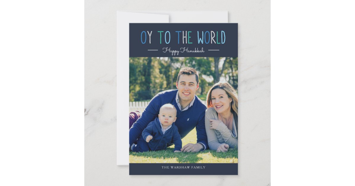 Oy to the World Holiday Card | Zazzle