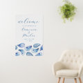 Oyster Blue Watercolor Welcome Sign | Zazzle