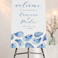 Oyster Blue Watercolor Welcome Sign | Zazzle