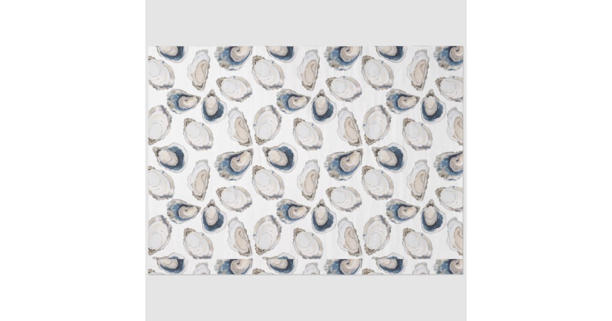Oyster Half Shell Coastal Tissue Paper | Zazzle