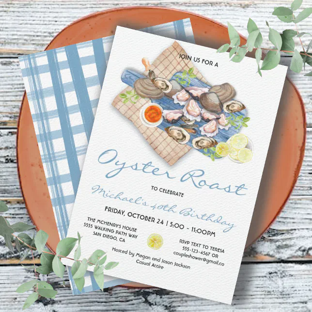 Oyster Roast Bake Party Invitation | Zazzle