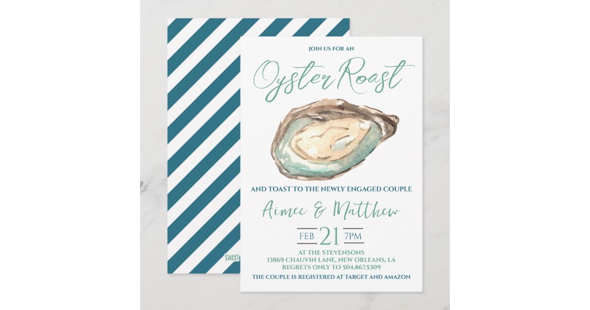 Oyster Roast Engagement Invitation | Zazzle