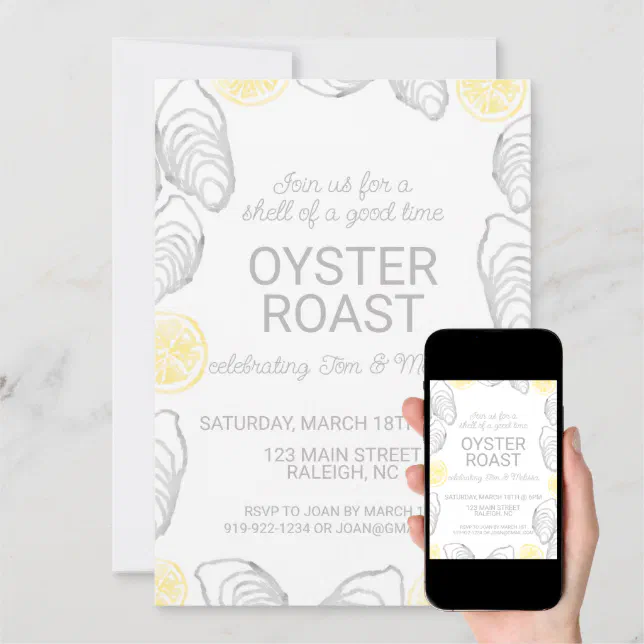 Oyster Roast Engagement Party Invitation | Zazzle