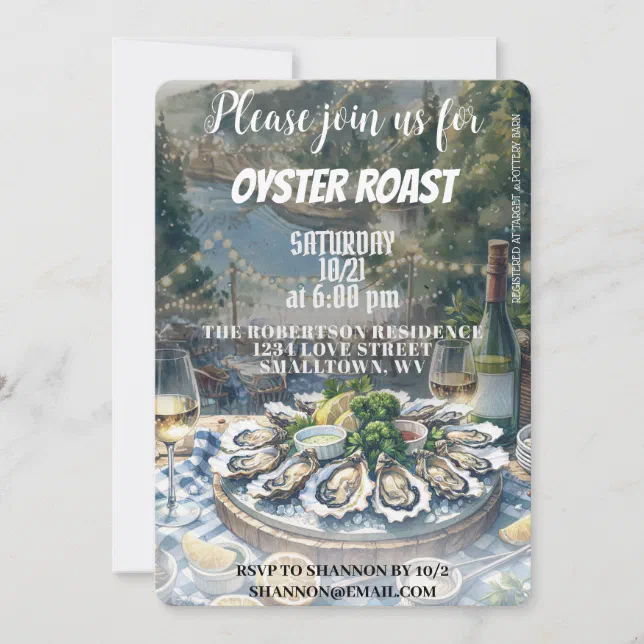 Oyster Roast Invitation | Zazzle